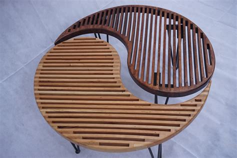 Reclaimed Wood Yin Yang Table Etsy