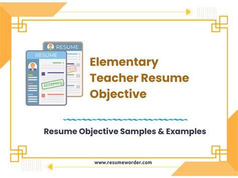 43 Elementary Teacher Resume Objective Sample Statements Resumeworder