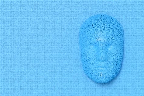 Artificial Intelligence Deep Learning Technology Background Dissolving Human Face With Cube