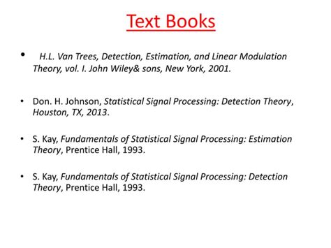 Detectionandestimation Lecture 1 Pdf Physics Science