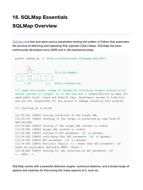 09 Sqlmap Essentials Pdf Computer Data Software