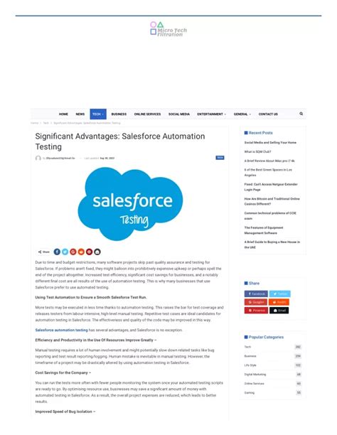 Ppt Significant Advantages Salesforce Automation Testing Powerpoint