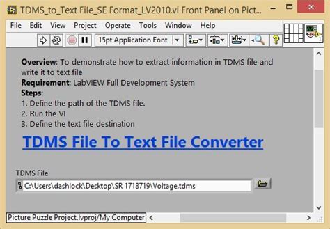 Convert Tdms File To Text File In Labview Ni Community