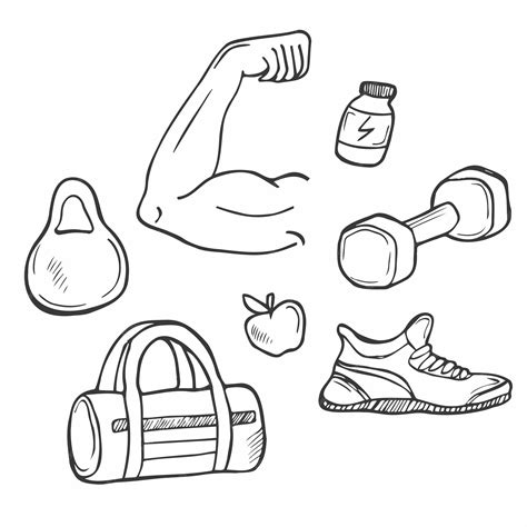 Easy Gym Equipment To Draw At Benjamin Whitley Blog