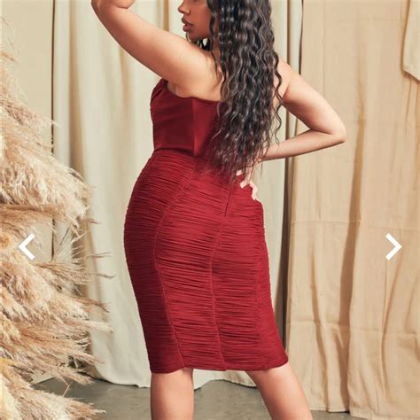 Lavish Alice Mesh Corset Midi Dress Burgundy Us 20 Gem