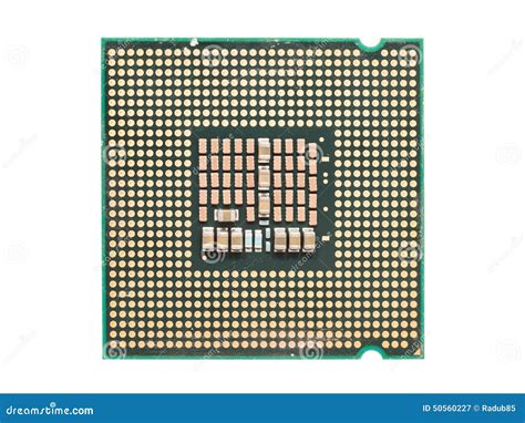Computer CPU Chip Isolated Stock Image Image Of Information