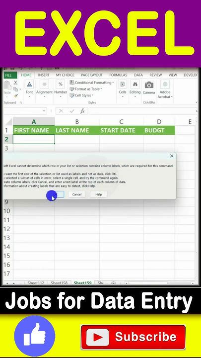 automatic data entry form creat shorts excel viral exceltips excel