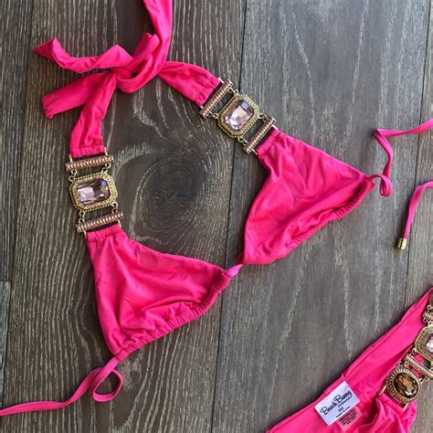 Rare Pink Beach Bunny Jeweled Bikini Gem