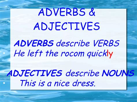Difference Adverbs And Adjectives PPS