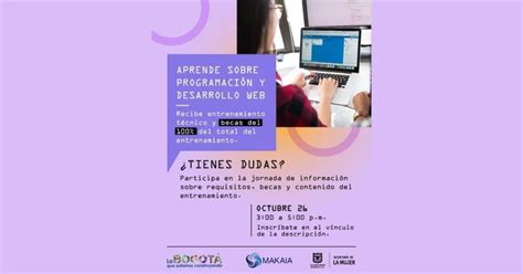 Curso gratuito de desarrollo web para mujeres en Bogotá Sec de Mujer Bogota gov co