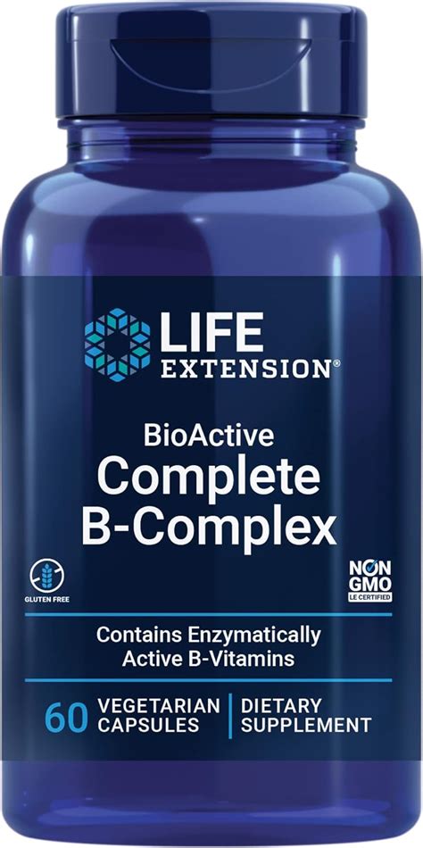 Life Extension Bioactive Complete B Complex 60 Vegetable Capsules