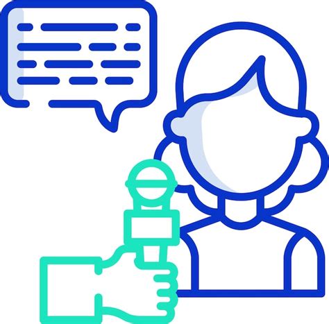 Premium Vector News Reporting Outline Color Vector Illustration