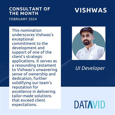 vishwas on linkedin 🌟 honored to be named consultant of the month 🌟