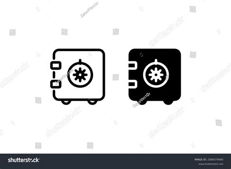 Safe Lock Icon Outline Solid Vector Stock Vector Royalty Free 2584379495 Shutterstock