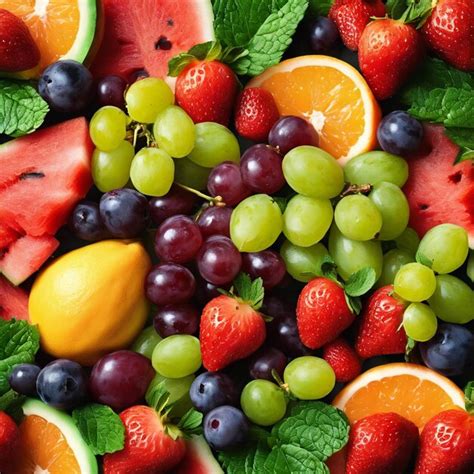 Premium Ai Image Assorted Fruit Platter With Ripe Juicy Strawberries