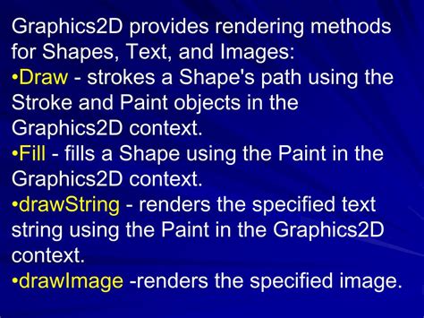 Ppt Java 2d Graphics Powerpoint Presentation Free Download Id7047037