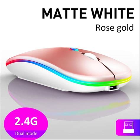 Wireless Mouse Rgb Rechargeable Bluetooth Mouse 2 4g Silent Mause Ergonomic Mini Mouse Usb