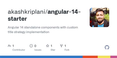 Github Akashkriplaniangular 14 Starter Angular 14 Standalone Components With Custom Title