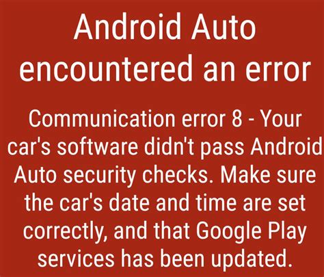Top 7 Solutions How To Fix Android Auto Communication Error 8