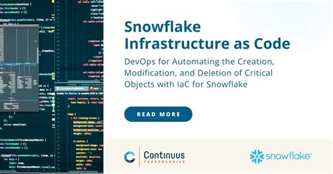 Solution Brief Snowflake Devops And Infrastructure As Code Continuus