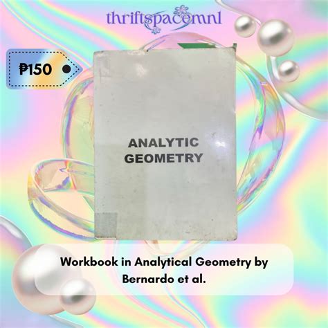 Workbook In Analytical Geometry By Bernardo Et Al Hobbies And Toys