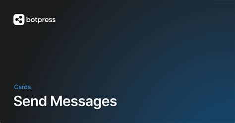 Send Messages Botpress