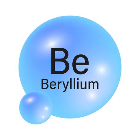 Premium Vector Beryllium Element Icon Blue Gradient Spheres Vector