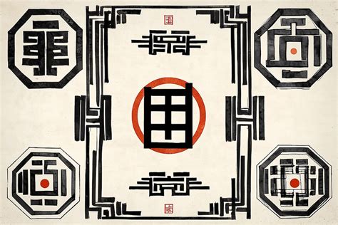 I Ching Trigrams Symbol Art Premium Ai Generated Image