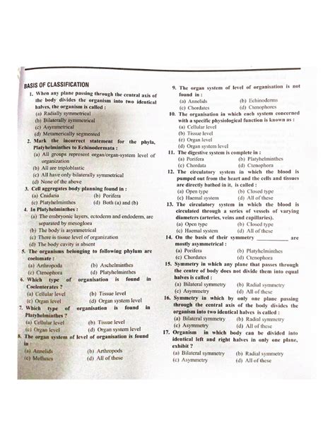 Basis Of Classification File 1 Pdf