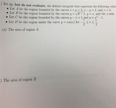 solved set up but do not evaluate the definite integrals