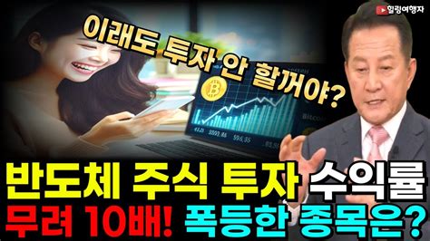 힐링여행자 투자이야기 5년에 2배 10년에 5배씩 오른다는데 반도체 주식투자 수익률 차이가 무려 10배 폭등한 종목은 돈 버는 투자는 여기가 답입니다 Youtube