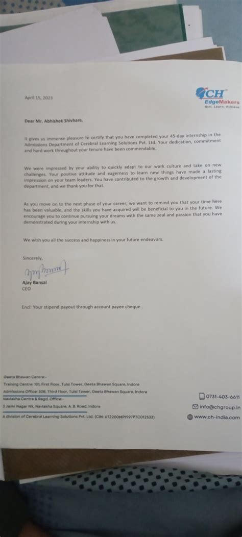 Abhishek Shivhare On Linkedin Thankyou Internship Career Intern