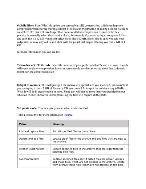 7 Zip Compression Settings Guide Pdf
