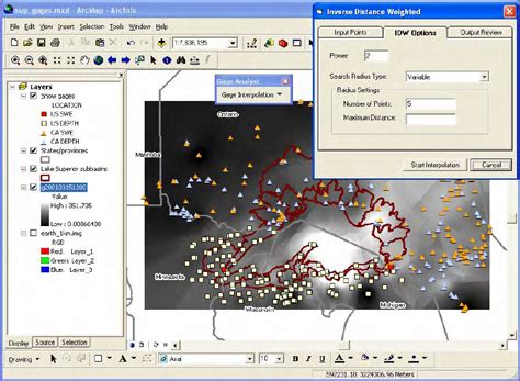 Arcmap And The Gage Analyst Extension Were Used To Interpolate The