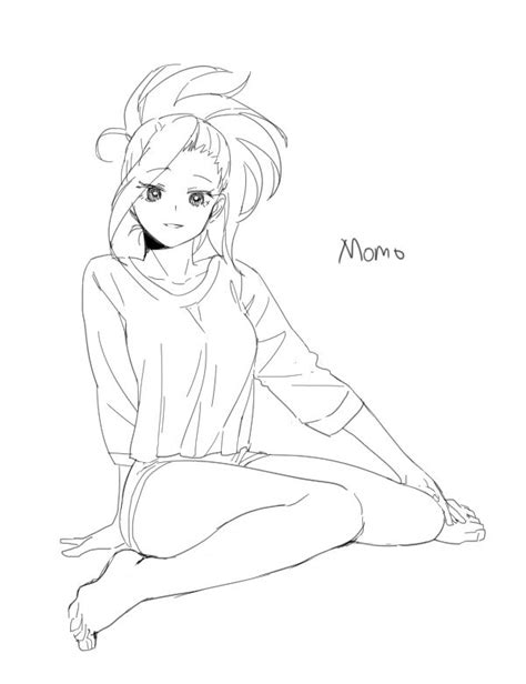 Momo Yaoyorozu To Color Coloring Page The Best Porn Website