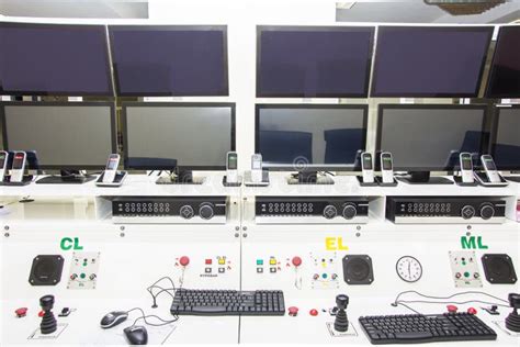 Keyboad And Mouse On Console Control Computer Room Stock Image Image Of Transit Room 85621865