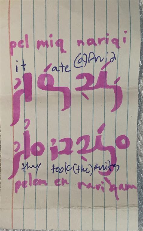 Some Gibberish Script For A Language I Havent Invented But I Live The