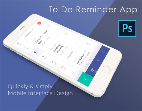 To Do Reminder App Screens UI PSD For Website Mobile App UI By Psdgang