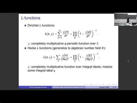 Free Video On The Riemann Zeta Function Fourier Optimization And Quadratic Forms From Ictp