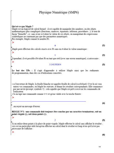 Maple Tp1 Pdf