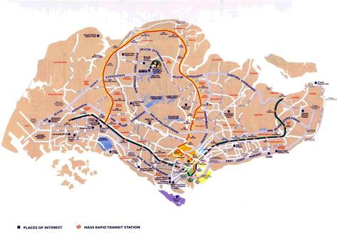 Mapas Imprimidos De Singapur Con Posibilidad De Descargar