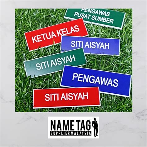 Name Tag Sekolahpelajargurugoverment Same Day Delivery Shopee Malaysia