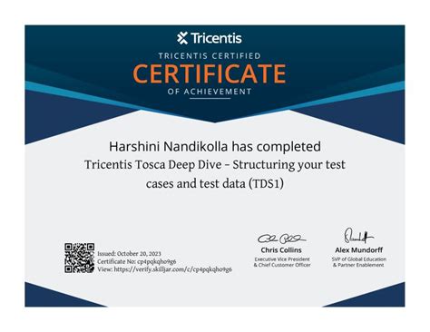 Completed Tricentis Tosca Deep Dive Harshini Nandikolla Posted On The