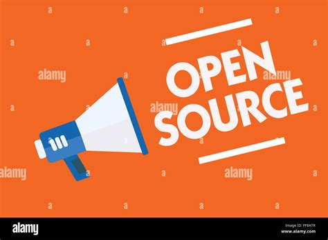 Word Writing Text Open Source Business Concept For Denoting Software Which Original Source Code