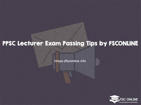 Ppsc Lecturer Exam Passing Tips By Fsconline
