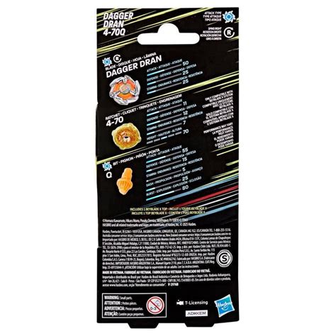 Beyblade X Dagger Dran 4 70q Booster Pack Set Beyblade