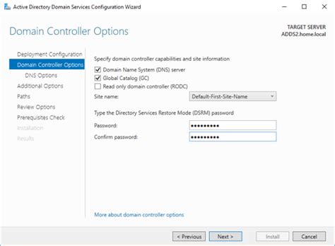 how to add a windows server 2016 adds active directory domain