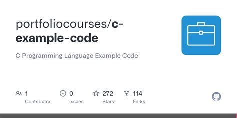 GitHub Portfoliocourses C Example Code C Programming Language