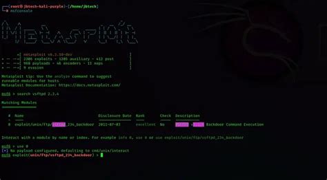 Взлом Ftp с помощью Hydra или Metasploit на Kali Linux
