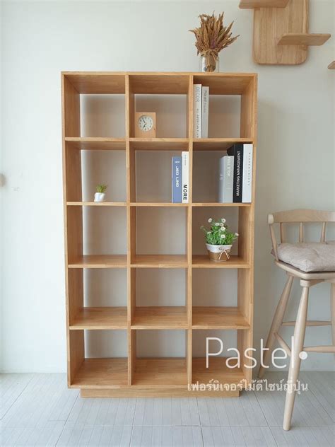 ชั้นวางของ ตู้โ 𝙋𝙖𝙨𝙩𝙚𝙡 • เฟอร์นิเจอร์ไม้จริงดีไซน์ญี่ปุ่น
